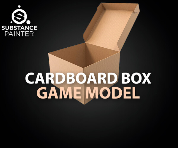 ArtStation - Cardboard box-Low poly PBR | Game Assets