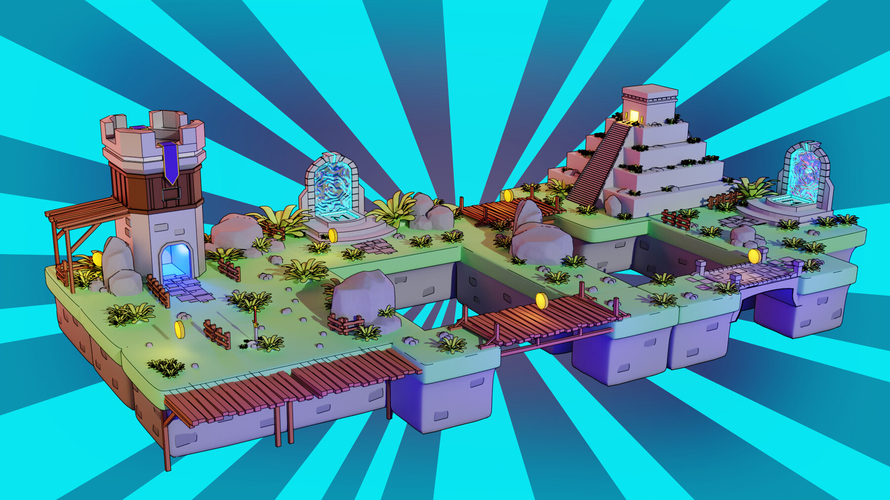 ArtStation - LowPoly Fort | Game Assets