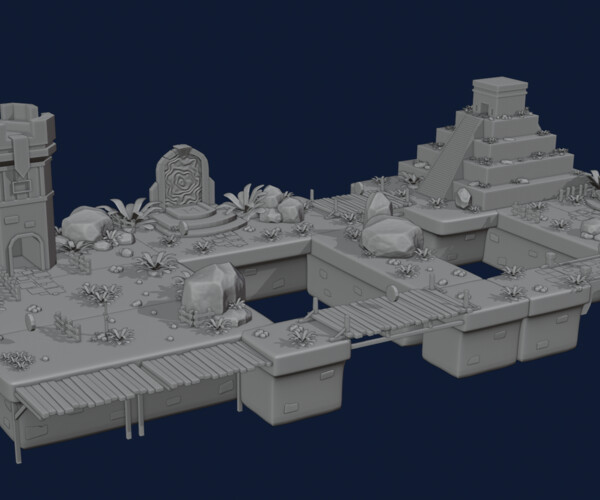 ArtStation - LowPoly Fort | Game Assets