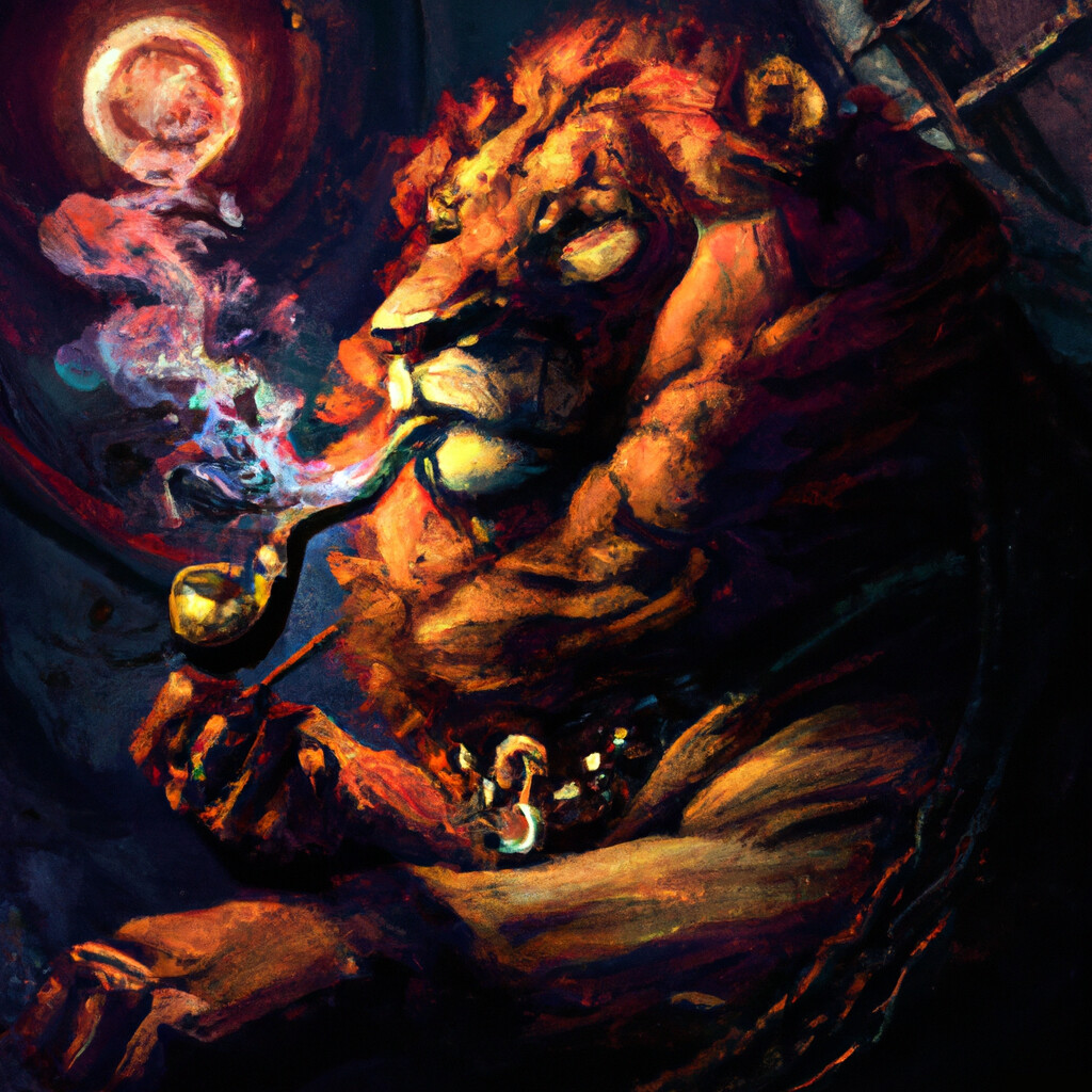 ArtStation - Cyberpunk Lion smoking a Pipe | Artworks