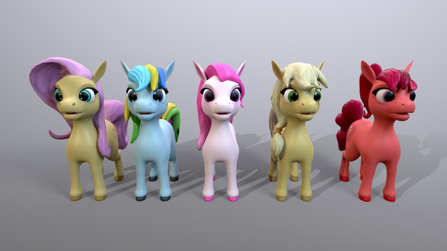 ArtStation - cartoon ponies | Resources