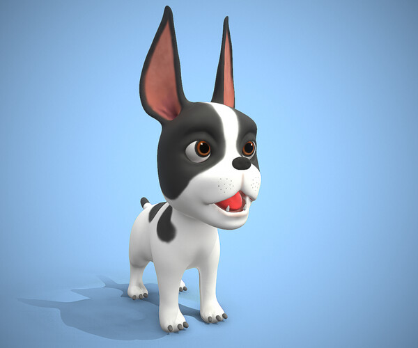 ArtStation - cartoon frenchie puppy | Game Assets