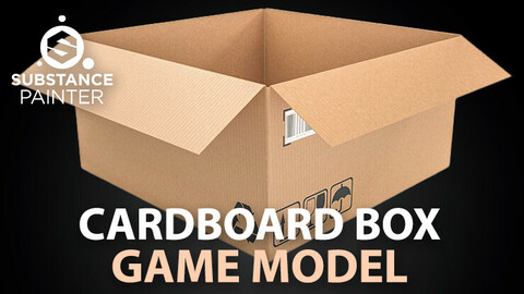 ArtStation - Cardboard box-Low poly PBR | Game Assets