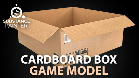 ArtStation - Cardboard box-Low poly PBR | Resources