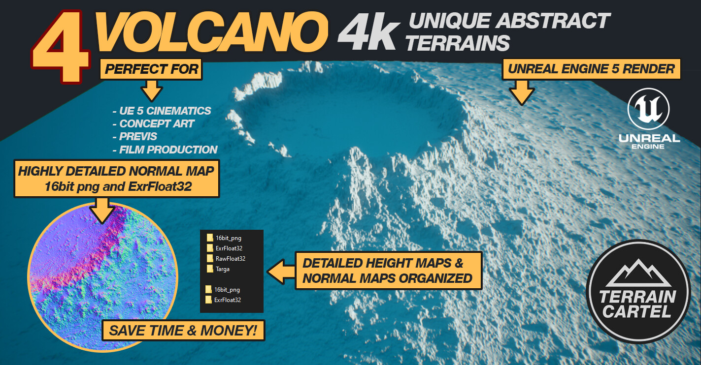 ArtStation - 4 Cinematic Volcano Terrains | Game Assets
