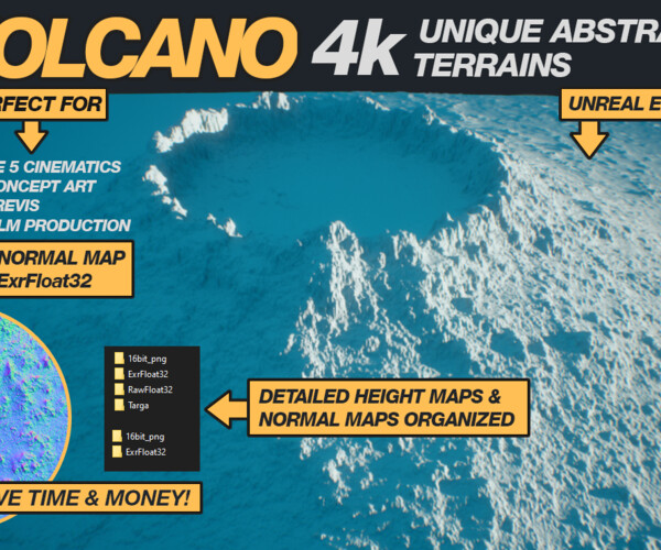 ArtStation - 4 Cinematic Volcano Terrains | Game Assets