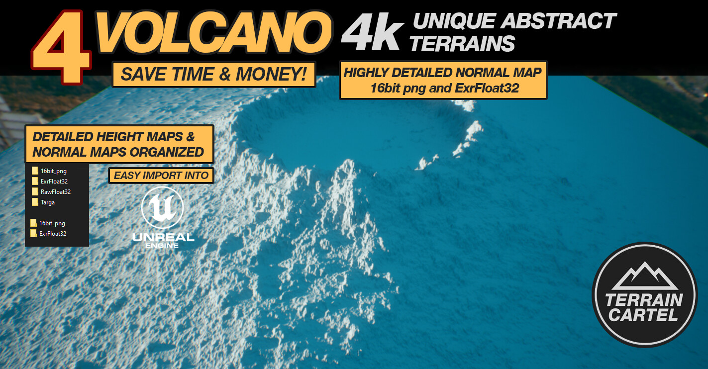 ArtStation - 4 Cinematic Volcano Terrains | Game Assets