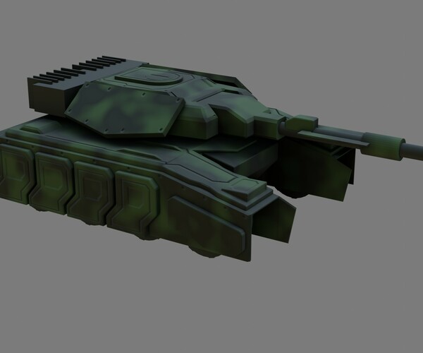 ArtStation - Sci-Fi Military Tank - Low Poly - Game Ready - PBR | Game ...