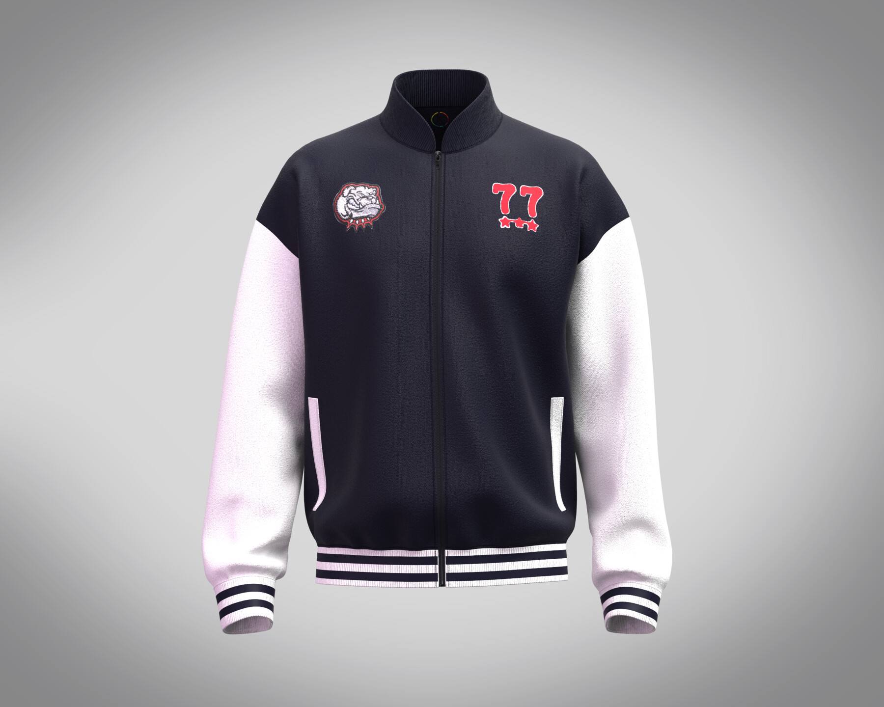 ArtStation - Jacket Monochrome Letterman | Resources