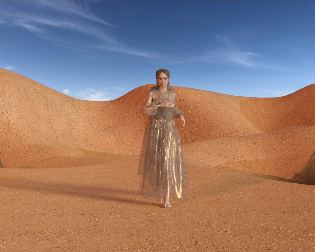 ArtStation - Gold Sheer Dress | Game Assets