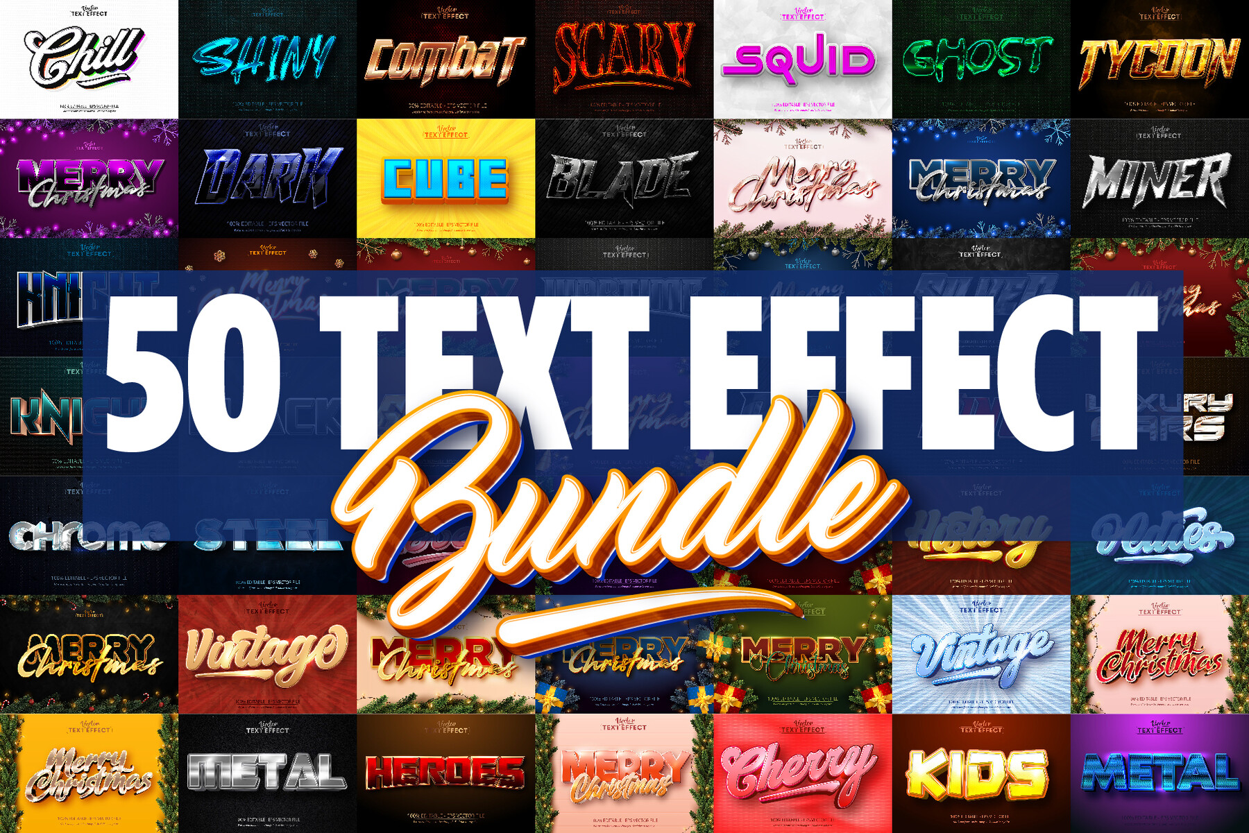 ArtStation - Editable text effect bundle vol.5 | Artworks