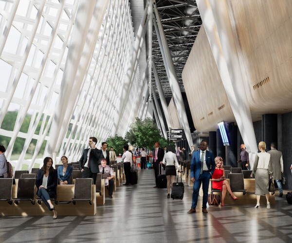 ArtStation - Airport terminal 3 scene file in Unreal engine 5 ...