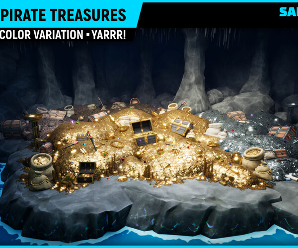 ArtStation - Stylized Pirate Treasures | Game Assets