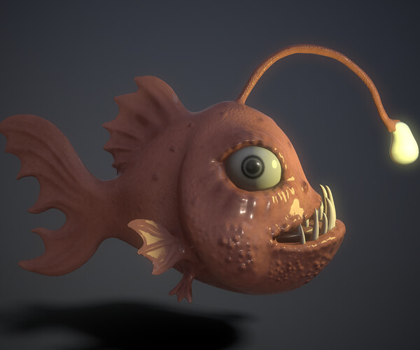 ArtStation - cartoon lamp fish | Game Assets
