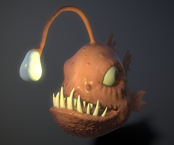 ArtStation - cartoon lamp fish | Game Assets