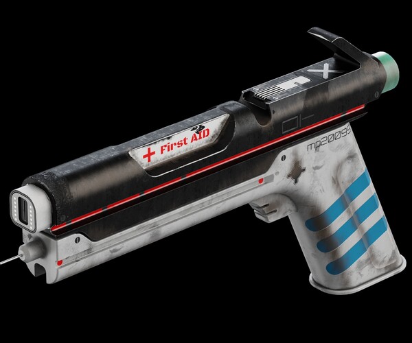 ArtStation - PBR Low poly Medical Gun | Game Assets