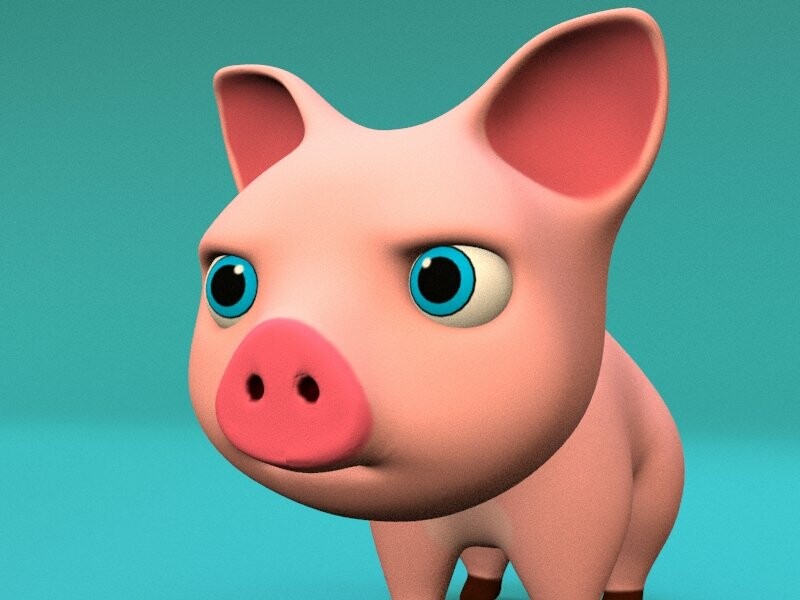 ArtStation - cartoon little pig | Game Assets