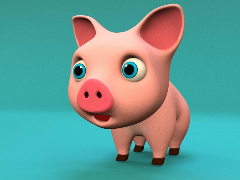 ArtStation - cartoon little pig | Game Assets