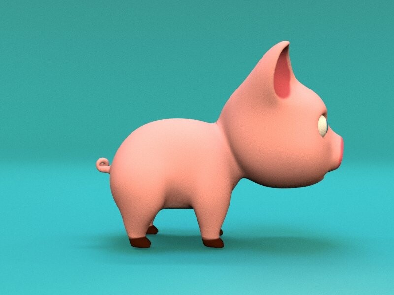 ArtStation - cartoon little pig | Game Assets