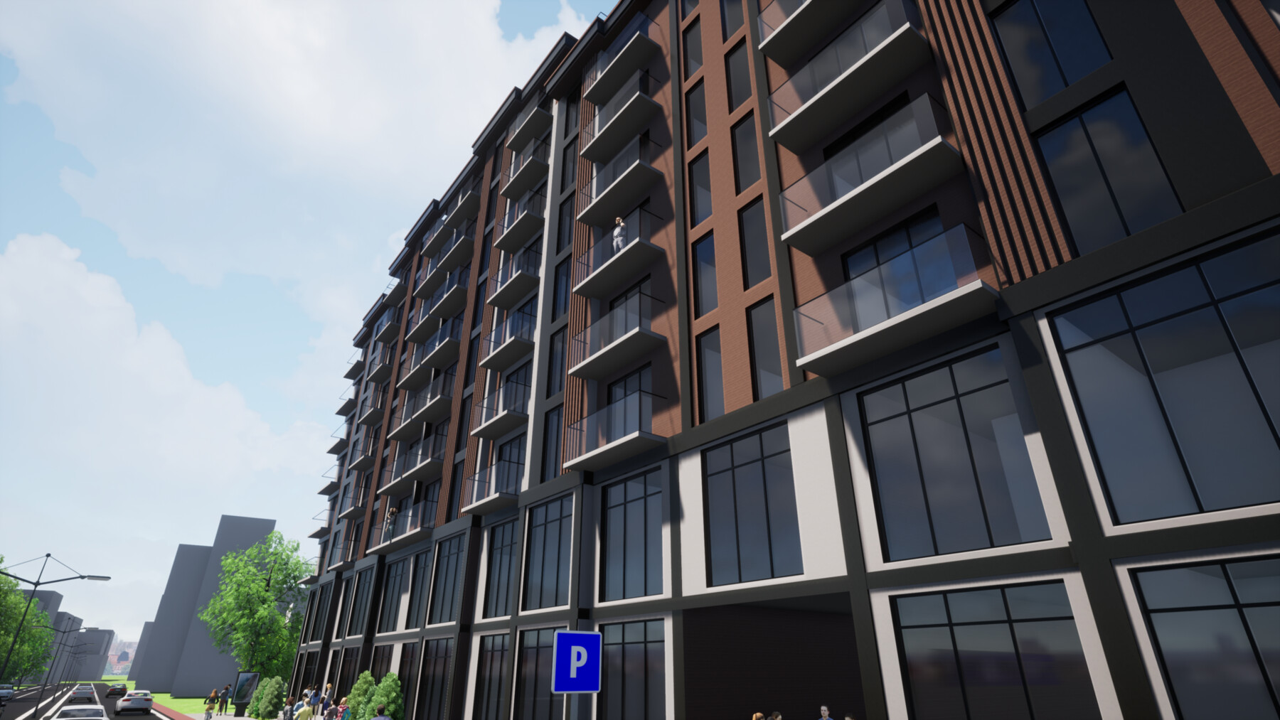 ArtStation - Apartment 9 storey with terrace | Resources