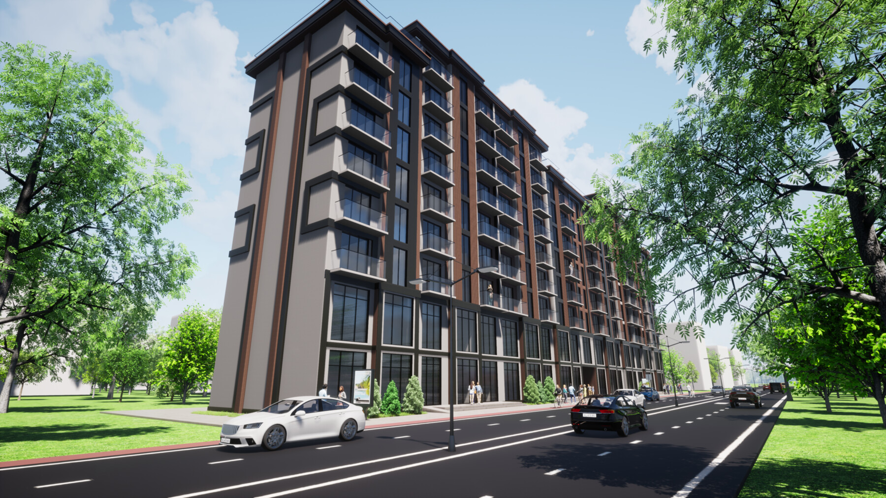 ArtStation - Apartment 9 storey with terrace | Resources