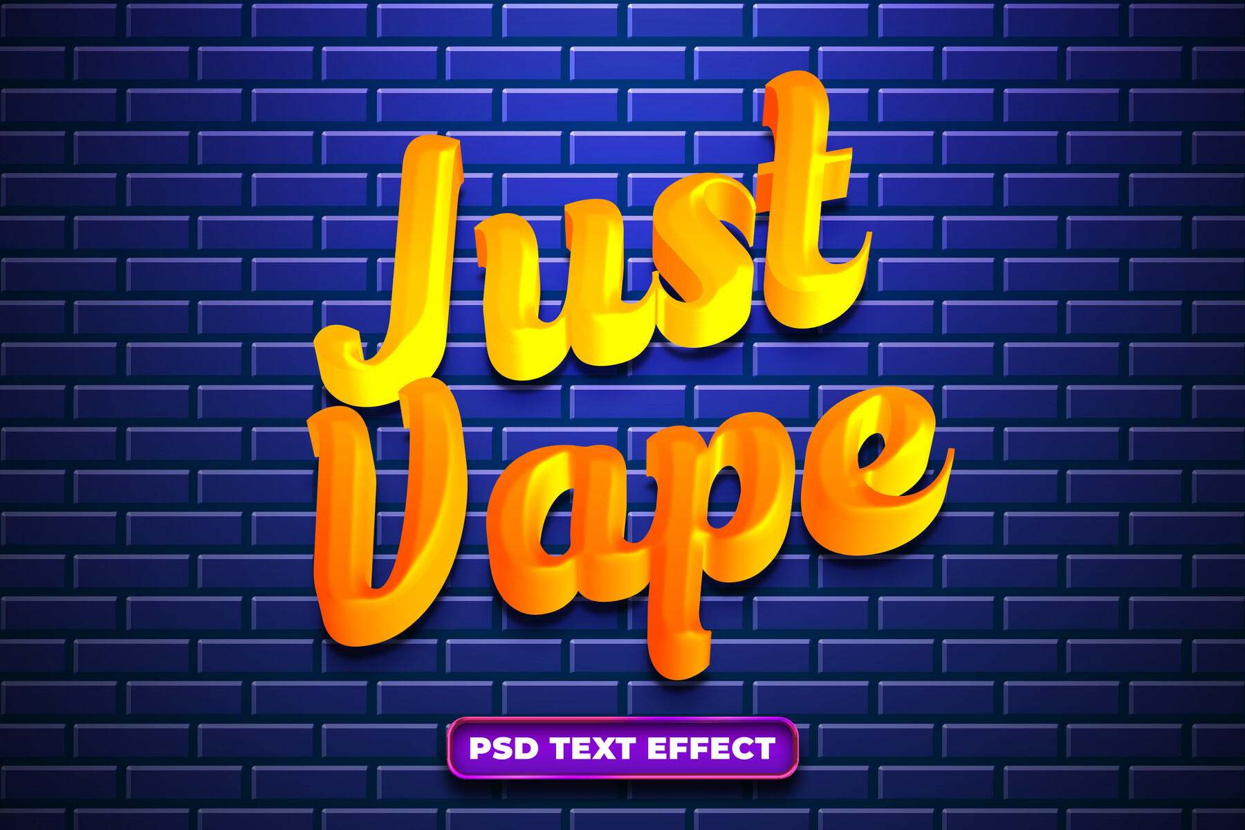 ArtStation - 3D Just vape PSD fully editable text effect. Layer style ...
