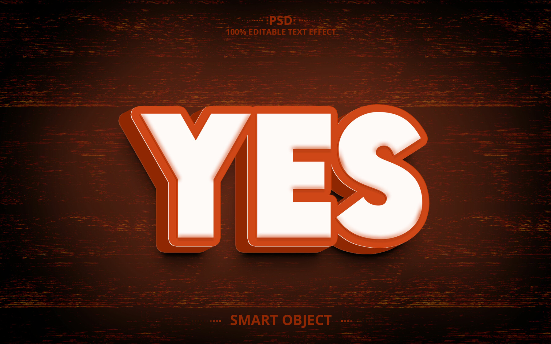ArtStation - 3D Yes PSD fully editable text effect. Layer style PSD ...