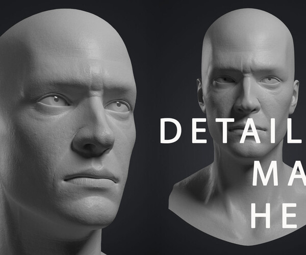 ArtStation - Male Head With Detailed Skin Texture | Resources