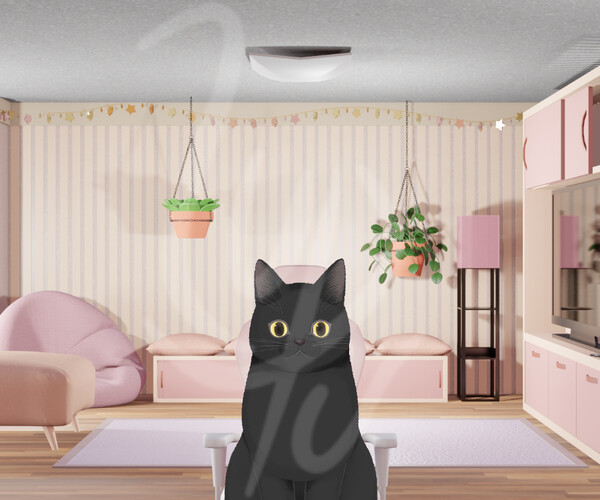 ArtStation - Pink Room Background | Artworks