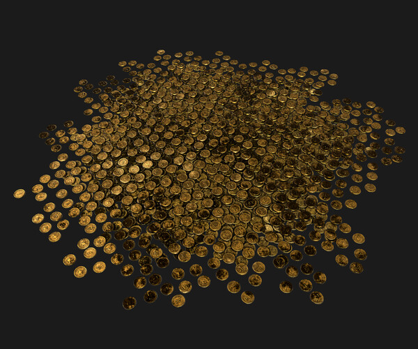 ArtStation - Pirate Gold Coins PBR Procedural Material 001 | Game Assets