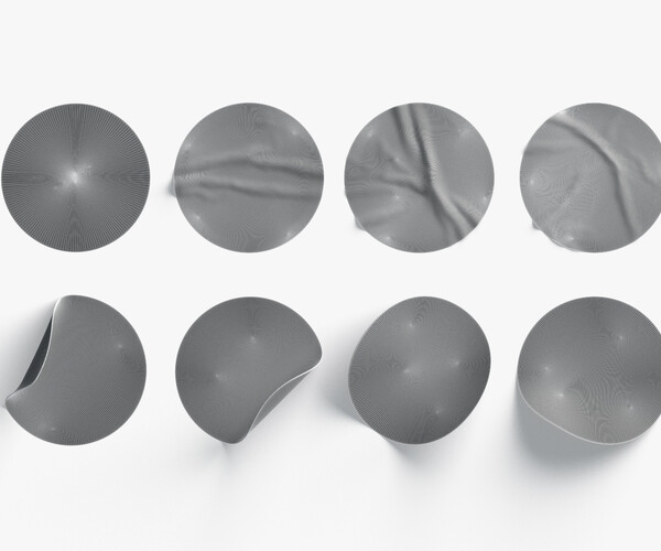 ArtStation - 8 Stickers set - silver adhesive sticky labels | Resources