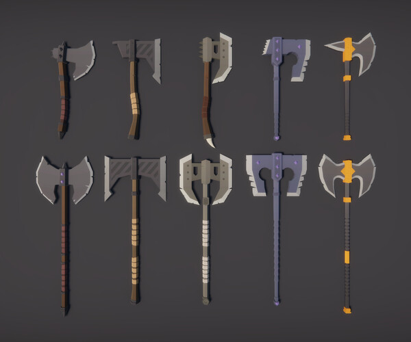 ArtStation - Low Poly RPG Fantasy Weapons - Asset for Unity 3D | Game ...