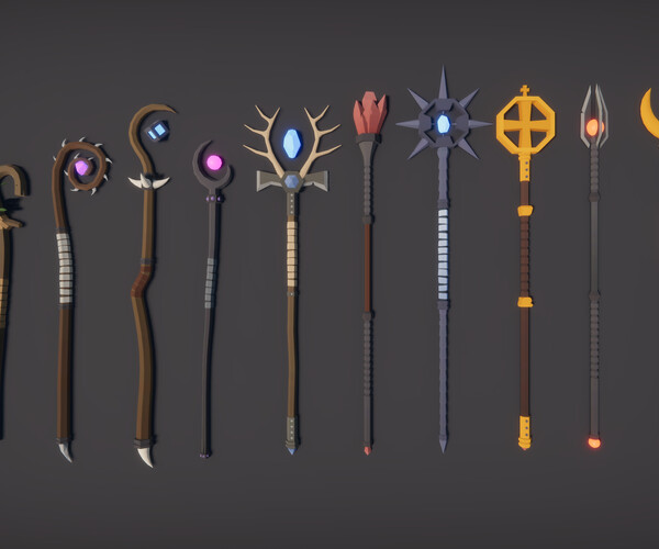ArtStation - Low Poly RPG Fantasy Weapons - Asset for Unity 3D | Game ...