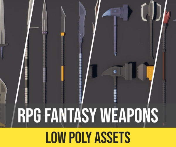 ArtStation - Low Poly RPG Fantasy Weapons - Asset for Unity 3D | Game ...