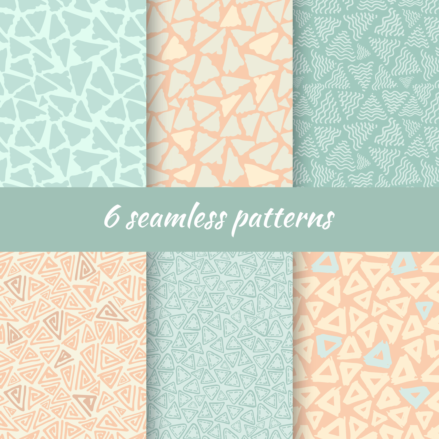 ArtStation - 6 Seamless patterns colection. Vertor Illustration Pattern Backgrounds. | Artworks