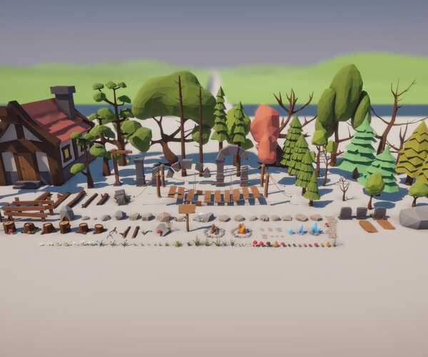 ArtStation - Low Poly Nature Pack - Asset for Unity 3D, Map and Models ...