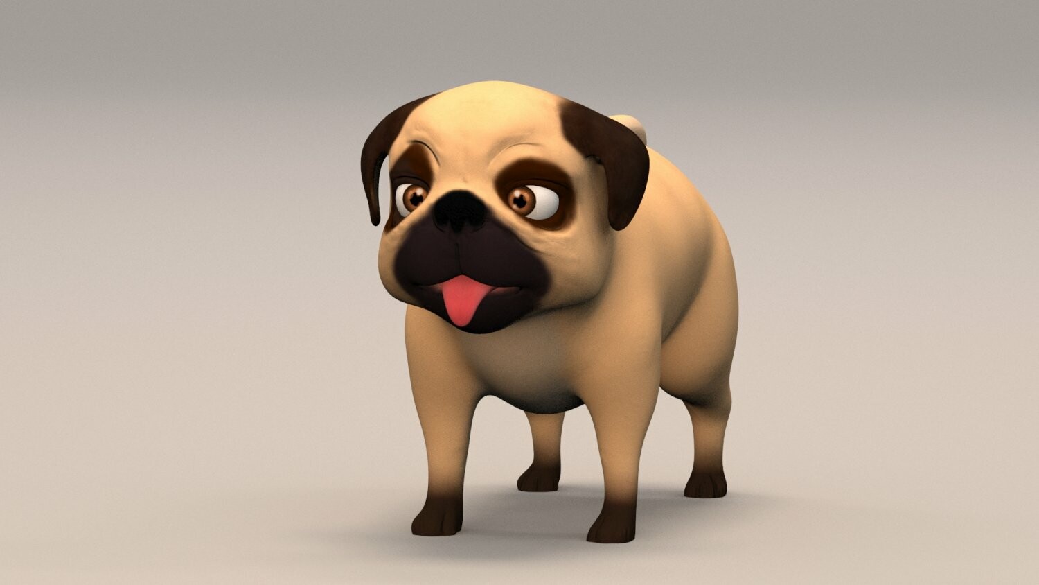 ArtStation - cartoon pug | Game Assets