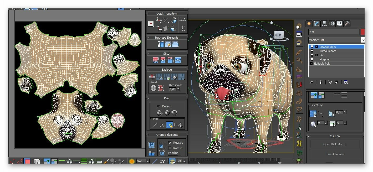 ArtStation - cartoon pug | Game Assets