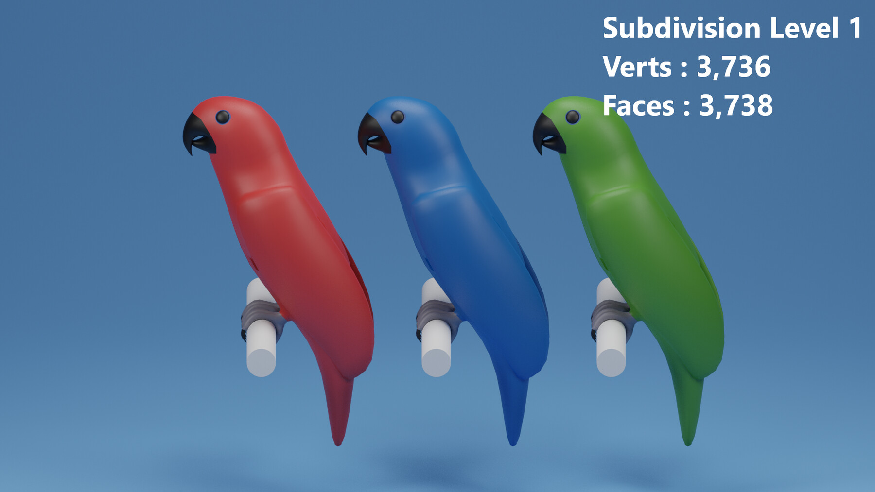 ArtStation - Cartoon Cute Bird Parrot 3D model | Resources