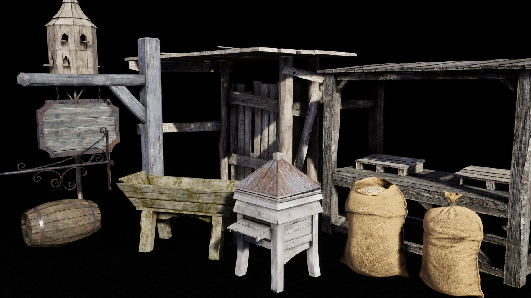 ArtStation - Medieval Town Props for Unity | Game Assets