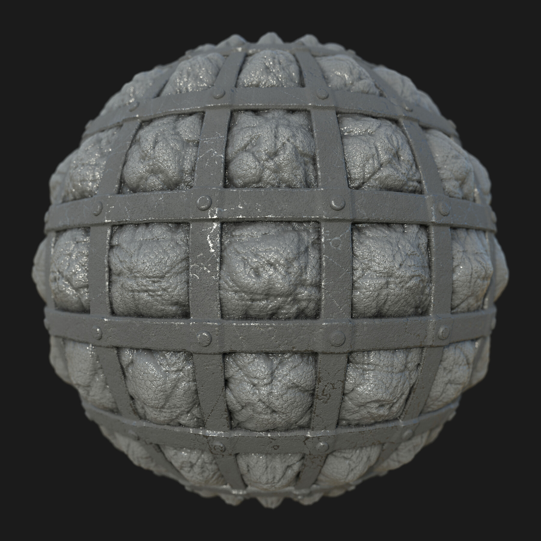 ArtStation - Flesh and Rusty Metal Bars Organic Horror PBR Procedural ...