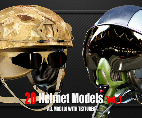 ArtStation - 20 Helmet Models with Textures vol1( ready for Game ...