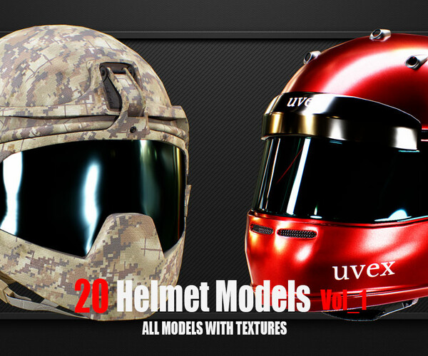 ArtStation - 20 Helmet Models with Textures vol1( ready for Game ...