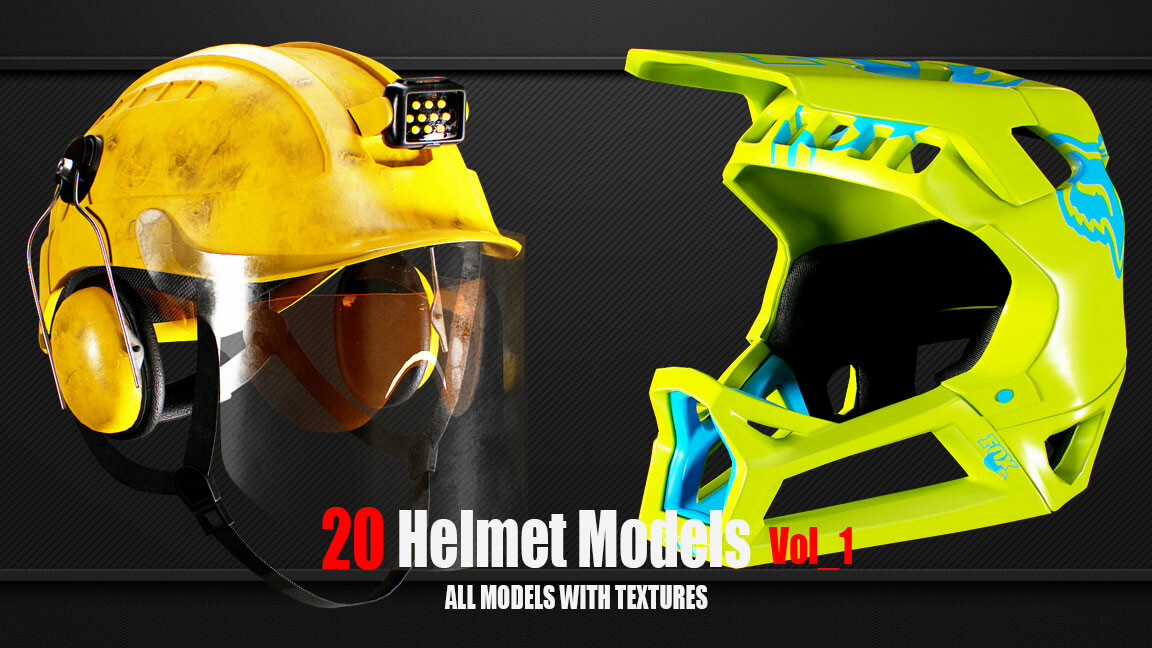 ArtStation - 20 Helmet Models with Textures vol1( ready for Game ...