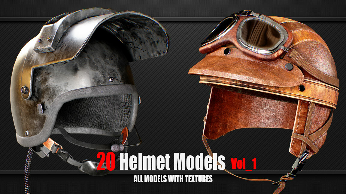 ArtStation - 20 Helmet Models with Textures vol1( ready for Game ...