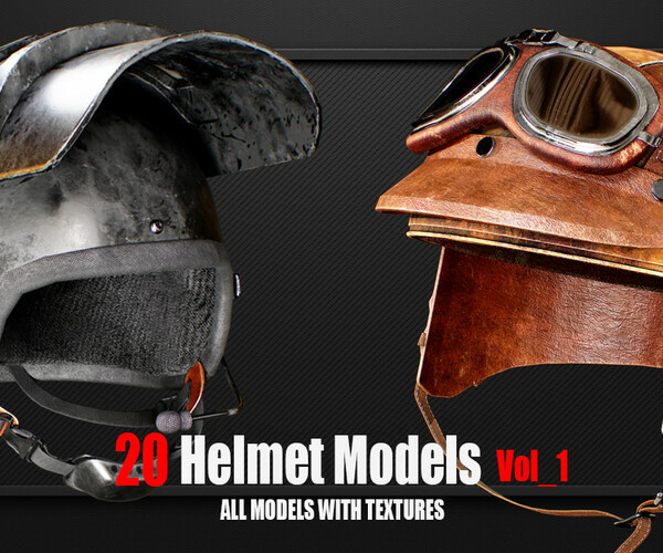 ArtStation - 20 Helmet Models with Textures vol1( ready for Game ...