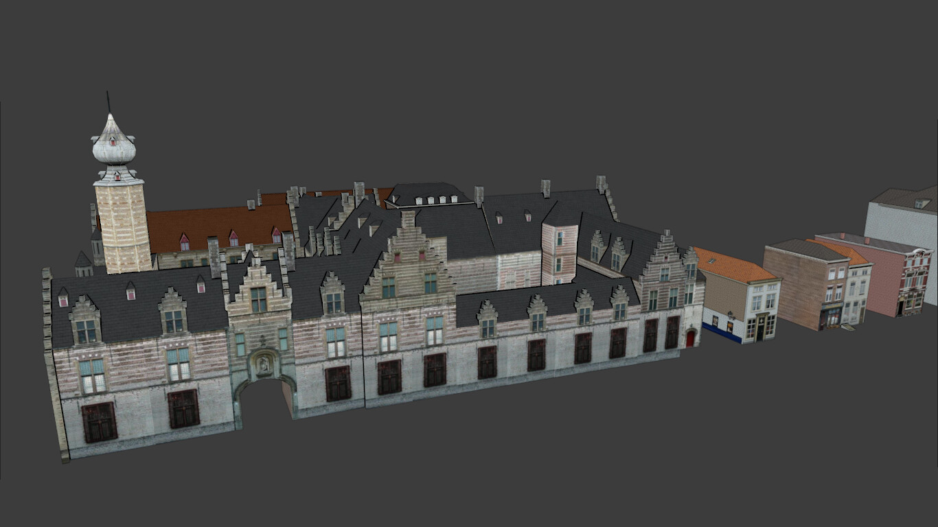 ArtStation - 10 IN 1 EUROPEAN BUILDING GAME READY 3D MODEL | Game Assets
