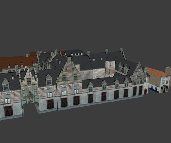 ArtStation - 10 IN 1 EUROPEAN BUILDING GAME READY 3D MODEL | Game Assets