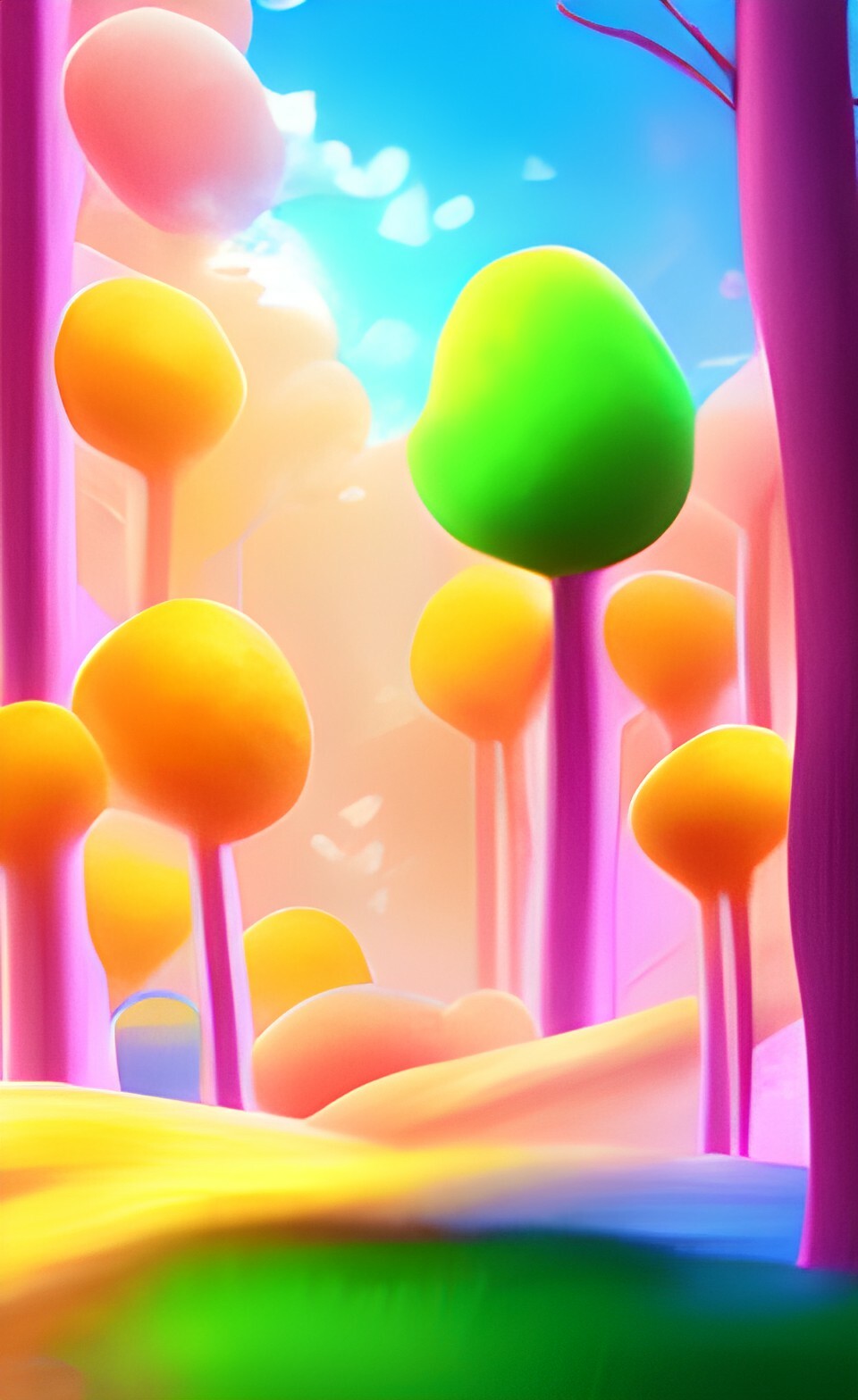 ArtStation - Candy Sweet Forest painting | Game Assets