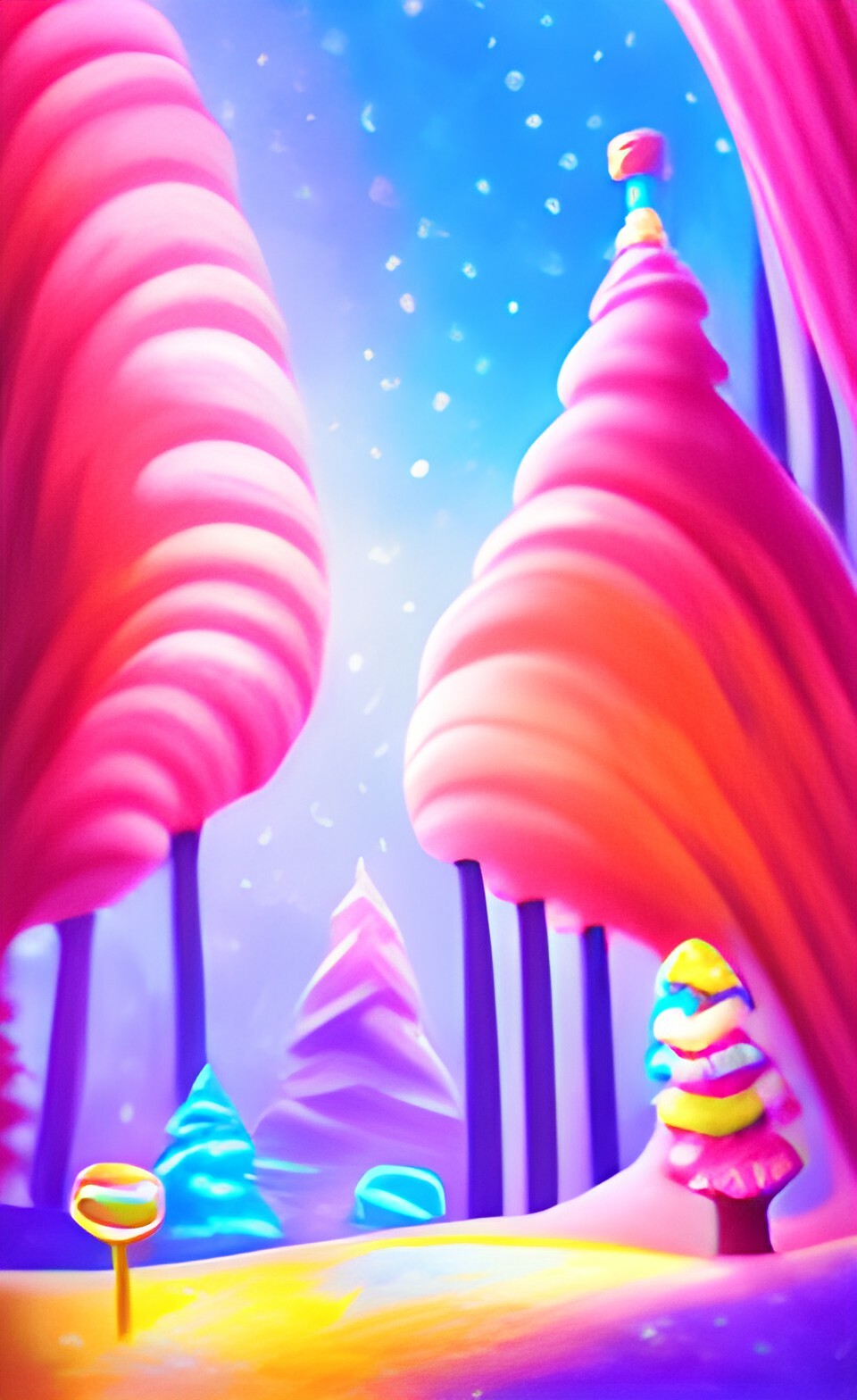 ArtStation - Candy Sweet Forest painting | Game Assets